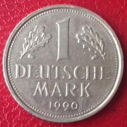 1 DEUTSCH MARK 1990 DEUTSCHLAND.F.BUNDESREPUBLIK METAL PARA 19983 ...