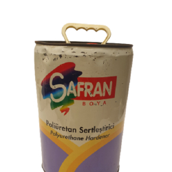 TENEKE ÜZERİ BASKILI KUTUSUNDA SAFRAN BOYA TENEKE KUTU POLİÜRETAN ...