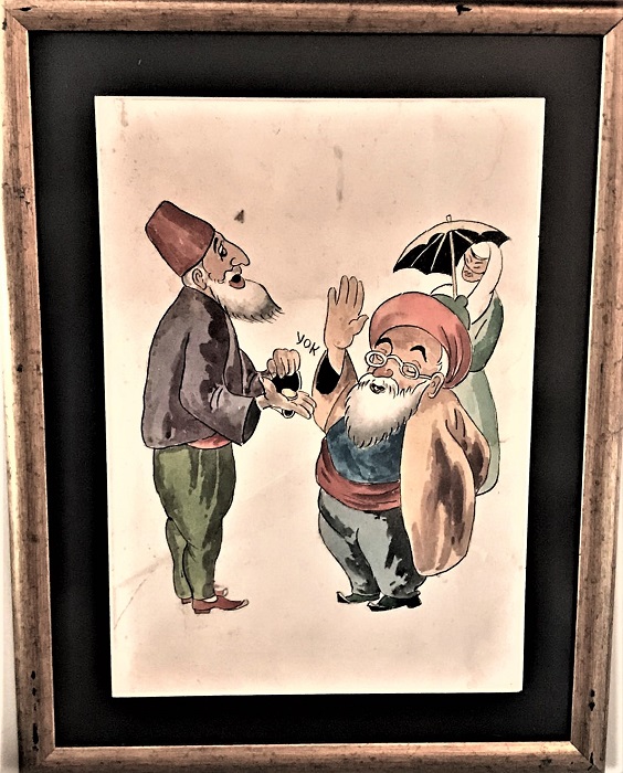NASRETTİN HOCA ORJİNAL İMZASIZ SULU BOYA ÇERÇEVELİ MİZAHİ ANLATIM ... NASRETTİN HOCA ORJİNAL İMZASIZ SULU BOYA ÇERÇEVELİ MİZAHİ ANLATIM ...