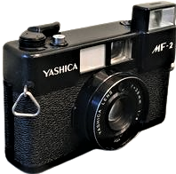 YASHICA MF 2 CAMERA LENS YASHICA 35 MM FİLM POİNT & SHOOT CAMERA READ* F4 38 MM LENS FOTOGRAF ...